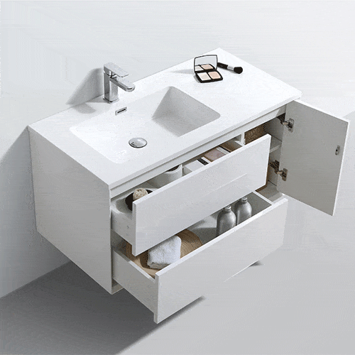 Gio Messina 1000 White Vanity & Basin - Lifestyle Ceramics