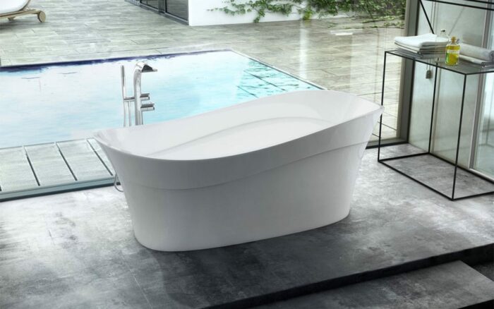 Gio Lilly Elliptical Counter Top Basin White - Lifestyle Ceramics