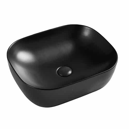 Gio Lilly Elliptical Counter Top Basin Black - Lifestyle Ceramics