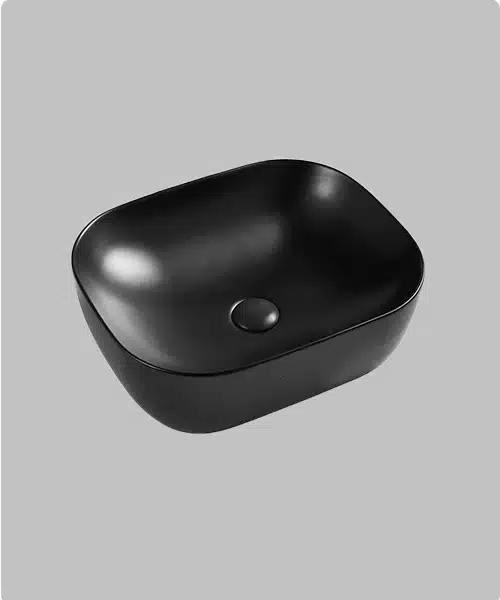 Gio Lilly Elliptical Counter Top Basin Black - Lifestyle Ceramics