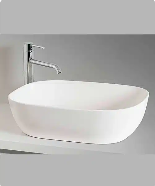 Gio Lilly Elliptical Counter Top Basin White - Lifestyle Ceramics