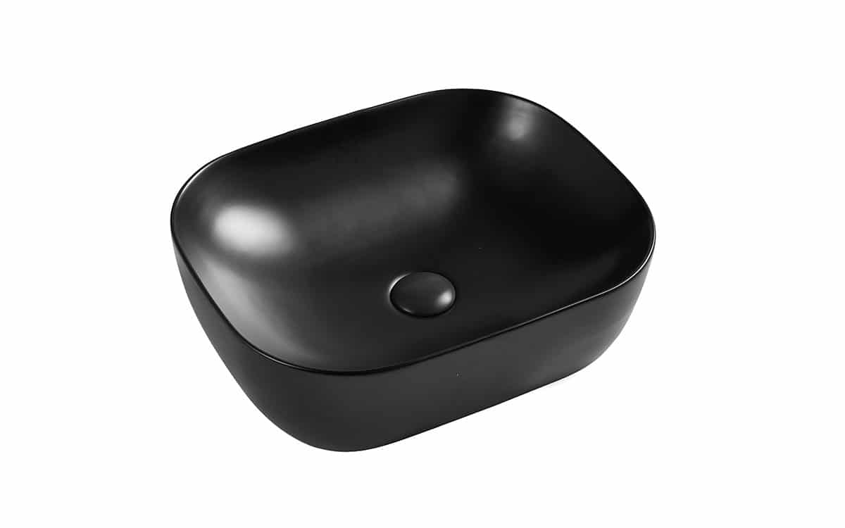 Gio Lilly Elliptical Counter Top Basin Black - Lifestyle Ceramics
