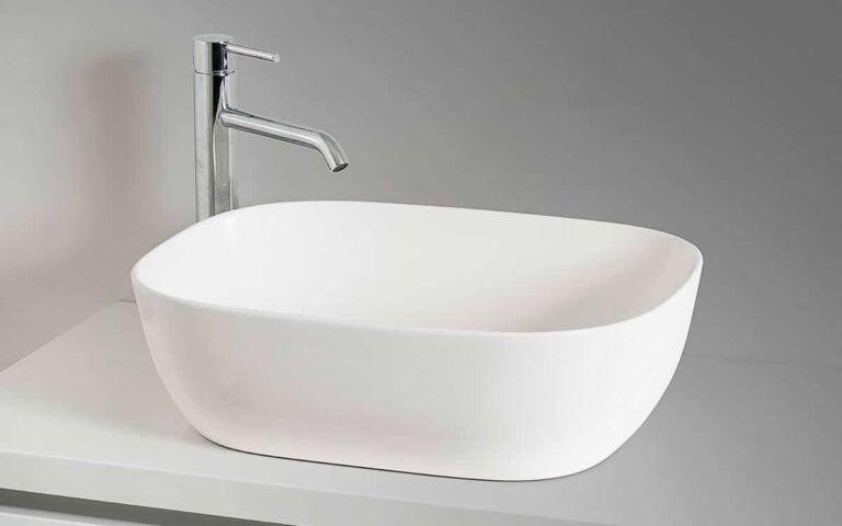Gio Lilly Elliptical Counter Top Basin White - Lifestyle Ceramics