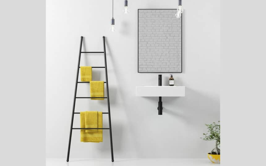 Bathroom Butler Felicity Ladder Rail Matt Black - Non Heated