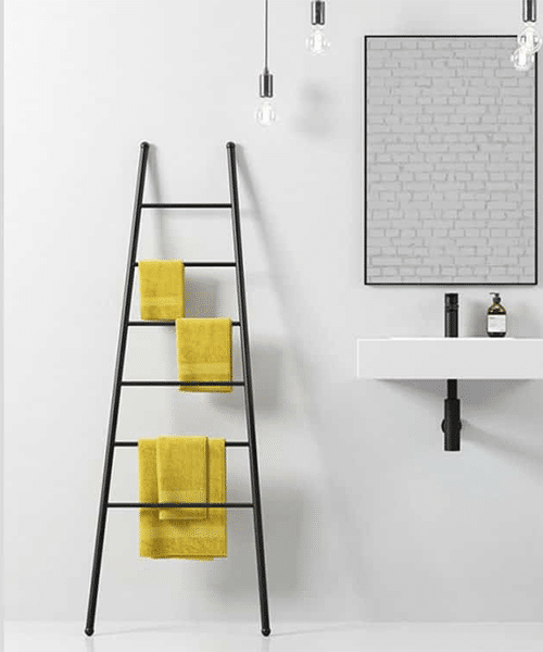 Bathroom Butler Felicity Ladder Rail Matt Black - Non Heated