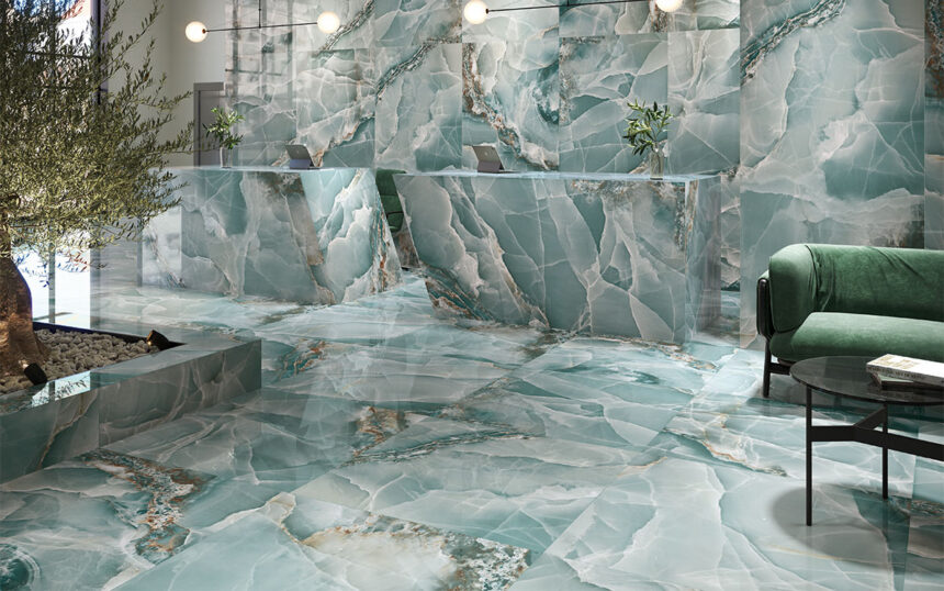 Onyx Turquoise Polished 1200x2600mm - Lifestyle Ceramics