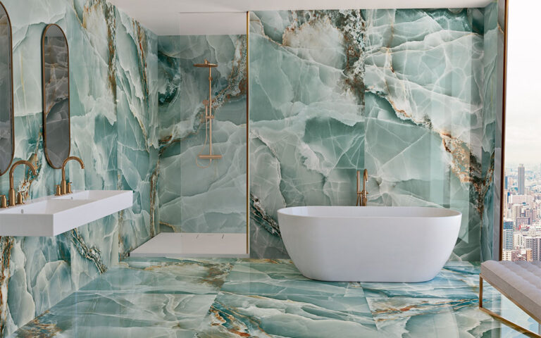Onyx Turquoise Polished 1200x2600mm - Lifestyle Ceramics
