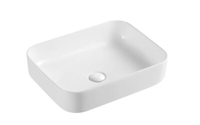 Gio Elena Square White Counter Top Basin - Lifestyle Ceramics