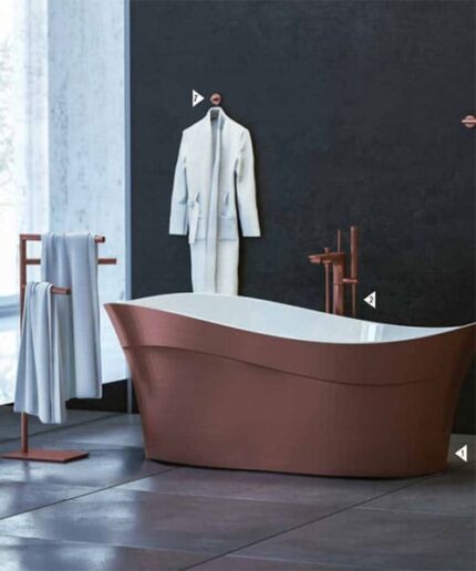 Victoria & Albert Napoli Matt Black Freestanding Bath - Lifestyle Ceramics